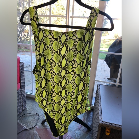 Primark | Swim | Neon Snakeskin Swimsuit Body Suit | Poshmark
